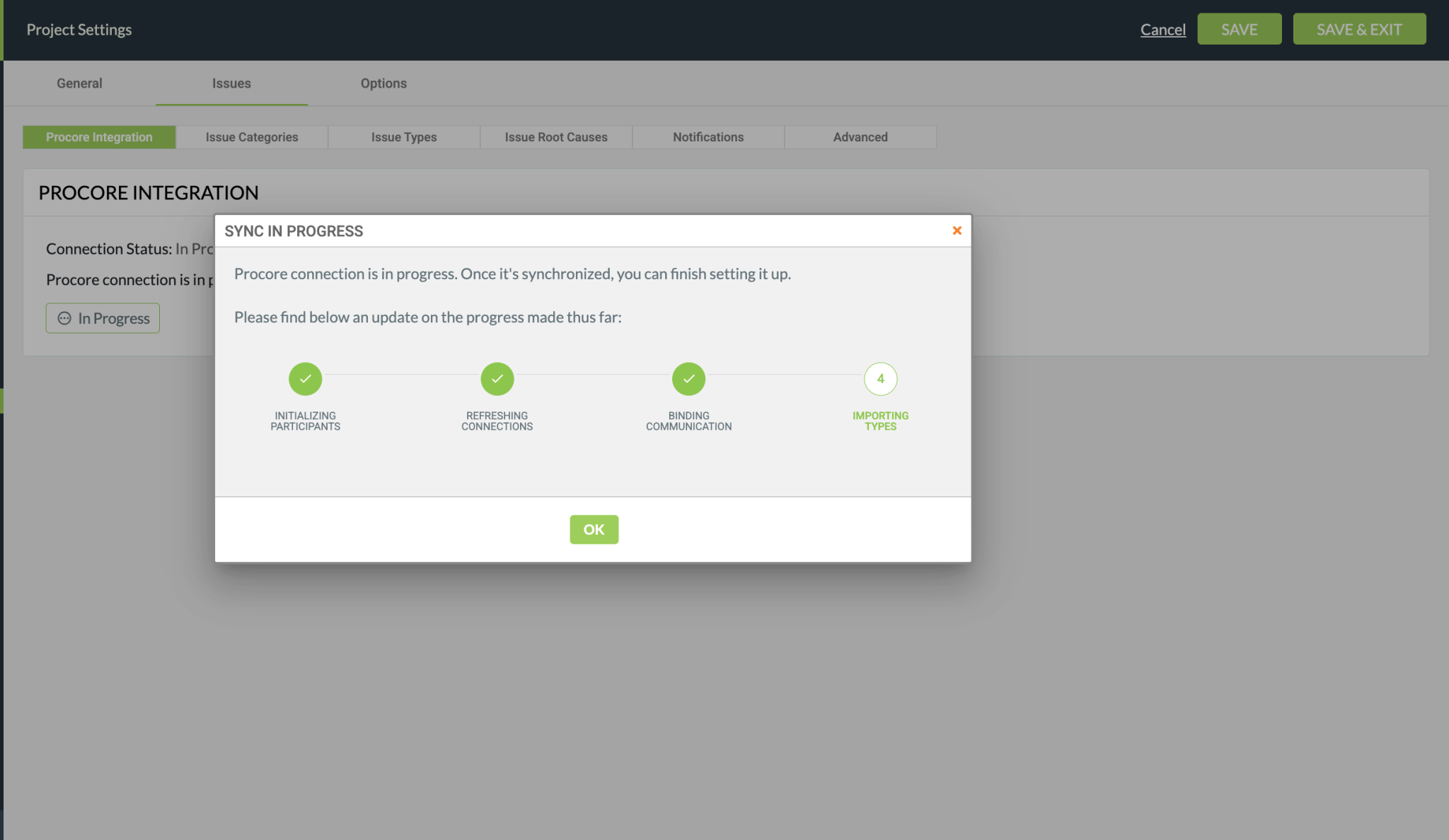 Setting Up Facility Grid Issues Log Synchronization with Procore ...